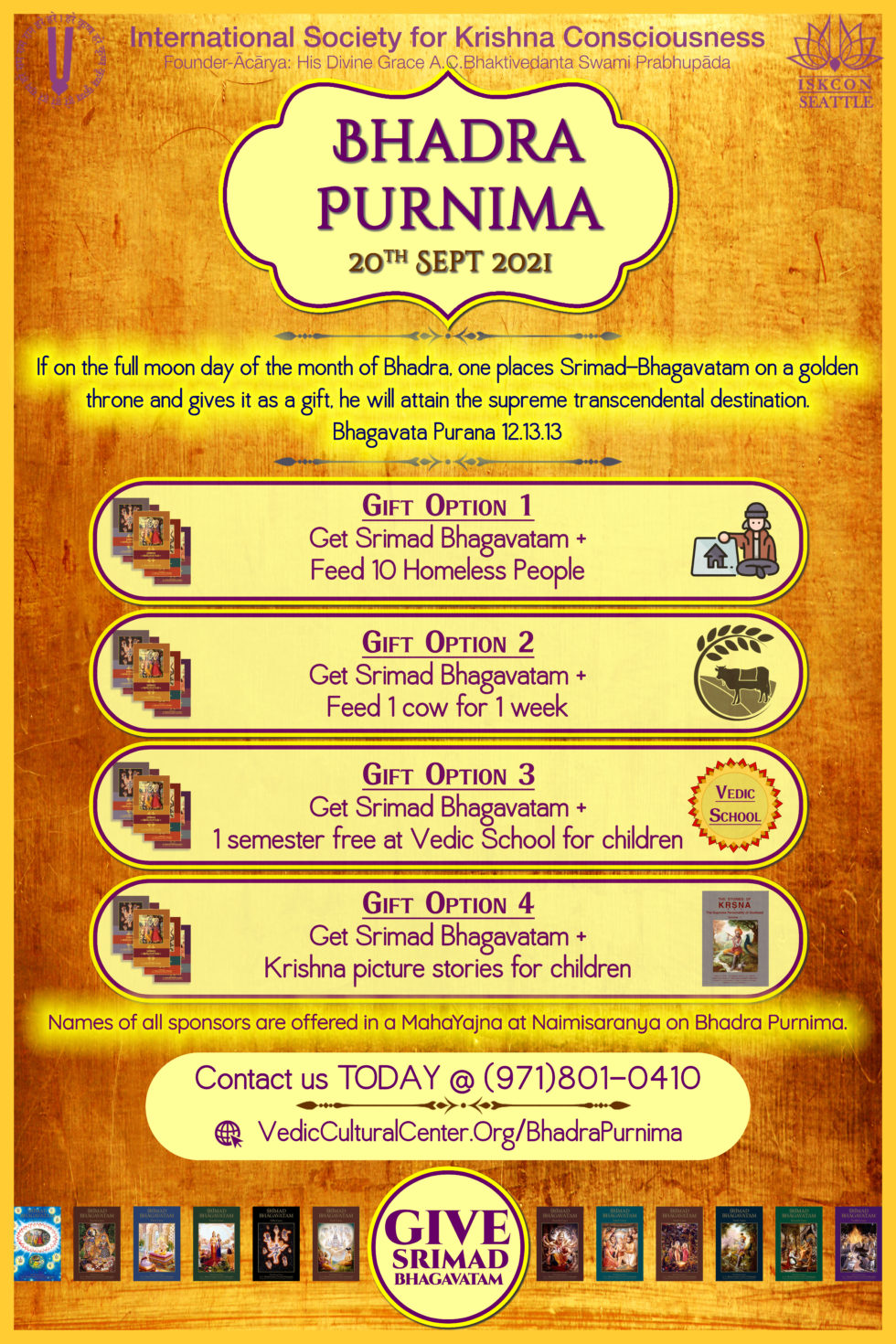 Bhadra Purnima|Vedic Cultural Center